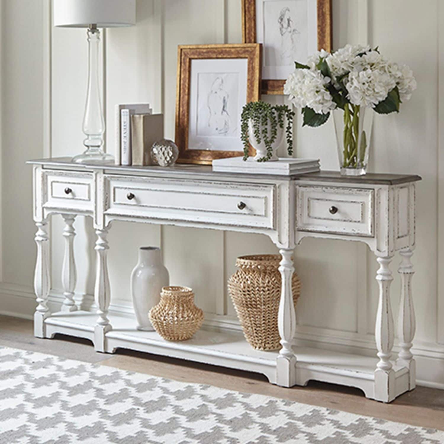 Antique hallway console table store