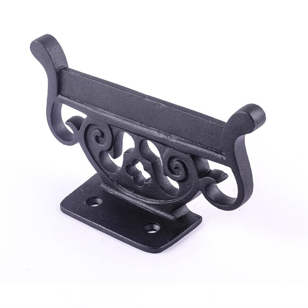 Black Vintage Boot Scraper 6" Wrought Iron Floor Mount Metal Boot ...