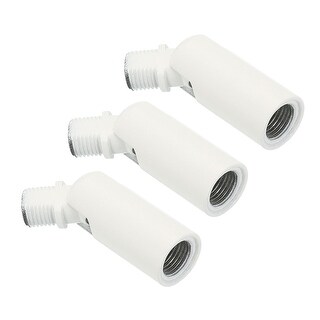 3Pcs 180 Degree Sloped Ceiling Light Adapter M10 Thread White - Bed ...