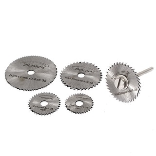 5pcs HSS Rotary Cutting Wheel Cut Off Cutter Disc Silver Tone w Mandrel ...