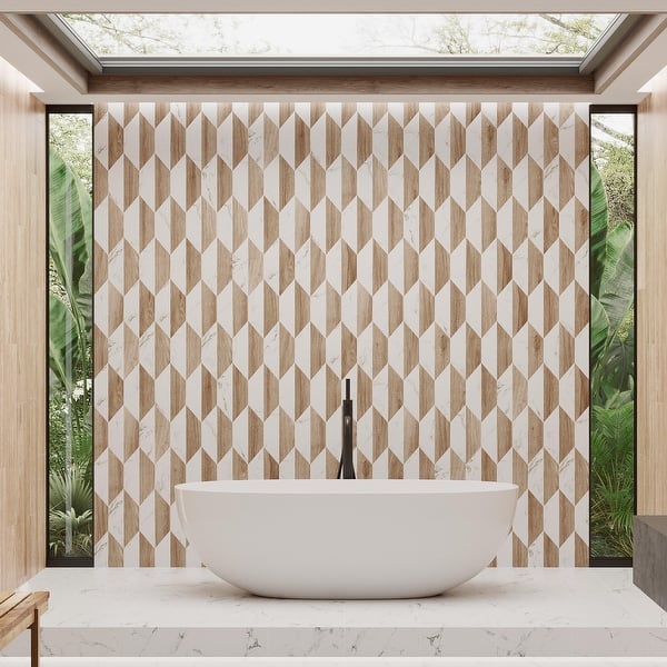 Merola Tile Llama Kayak Lagom Nature 6-1/2" x 12-1/2" Porcelain Floor ...