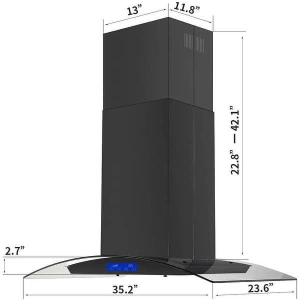 900 CFM Smart Ducted Insert Range Hood with Touch Control and Removable ...