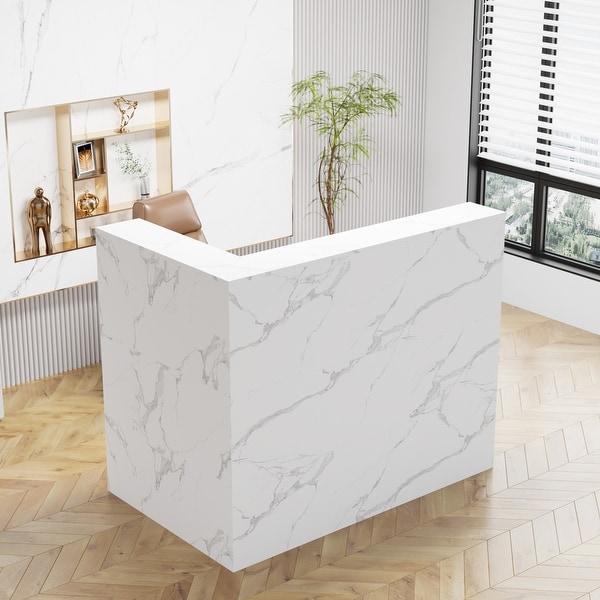 L shaped salon reception desk store
