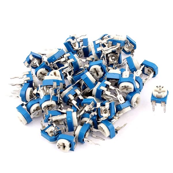 60Pcs UKM-065 500Kilo-Ohm 3 Terminal Trimmer Potentiometer Adjustable ...