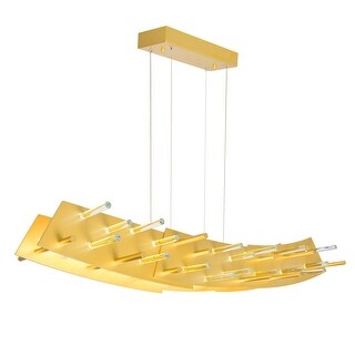 Gondola LED Chandelier With Satin Gold Finish - Satin Gold - Bed Bath ...