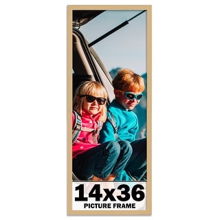 14x36 Frame Natural Brown Picture Frame Modern Photo Frame Includes UV ...