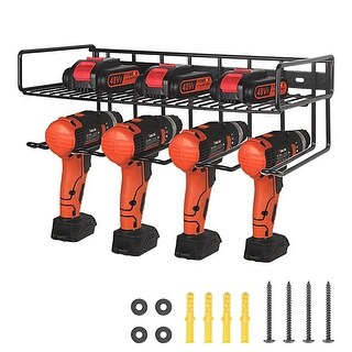 Power Tool Organizer, Wall Mounted Drill Storage Rack for Handheld ...