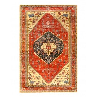Canvello Rust Fine Hand Knotted Persian Serapi Design - 12'3'' X 18'6 ...