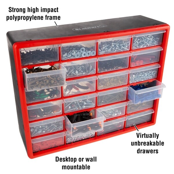 Drawer Storage Organizer Plastic Drawers for Organization Desktop or Wall Mounted Container by Stalwart On Sale Bed Bath Beyond 23008687
