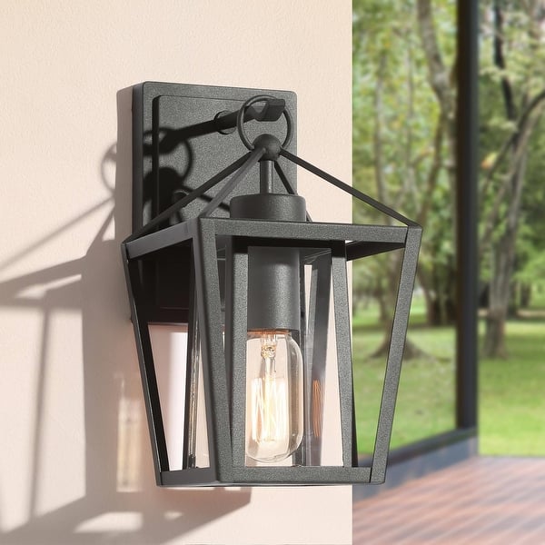 Farmhouse Rustic Outdoor Wall Sconce Wall Lanterns with Clear Glass ...