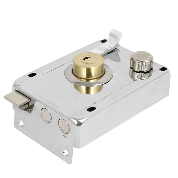 Home Door Gate Safety Vertical Keyway Cylinder Deadbolt Rim Lock Set ...