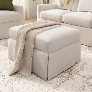 Bush Home Harper Storage Ottoman with Tray and Slipcover - Bed Bath ...