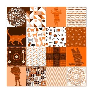 Patchwork Collage Pattern Patterns Textile Art Print/Poster - Bed Bath ...
