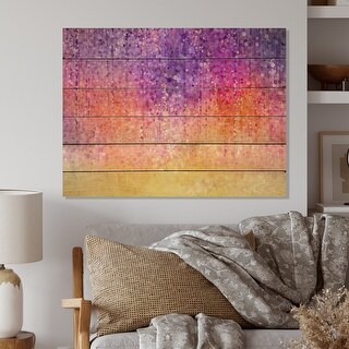 Designart 'Spring Purple Flowers Wisteria' Traditional Wood Wall Art ...