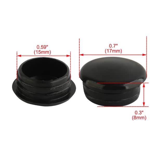 Plastic Round Flush Mount Cable Connector Hole Cover Plugs 15mm 16pcs ...