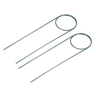 2Pcs Small Trellis Plant Support Rings Metal Stake Bracket Round Shape ...