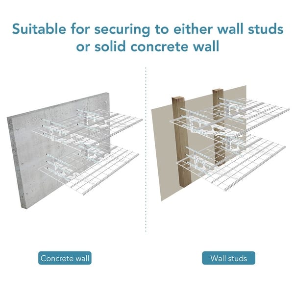 FLEXIMOUNTS 2-Pack Floating Wall Shelf Garage Storage Rack - Bed Bath ...