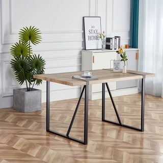 Industrial Wood Dining Table, Writing Desk For Dining Living Room - Bed ...
