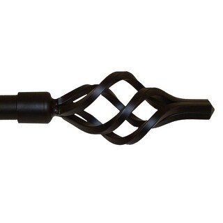 Moshells 24-48" Sierra Curtain Rod - Black - Bed Bath & Beyond - 16966022