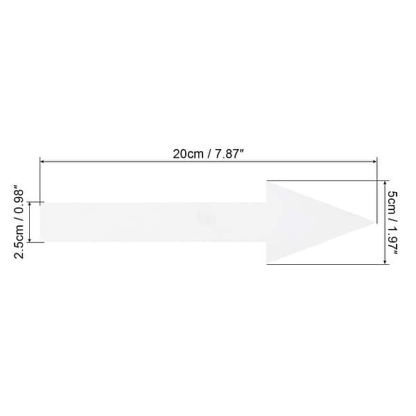 20Pcs 8"x2" Arrow Sticker PVC Adhesive Large Arrow Sign Black/White ...