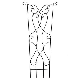 Achla Designs Classic Rococo Garden Trellis, 86 Inch Tall, Graphite ...