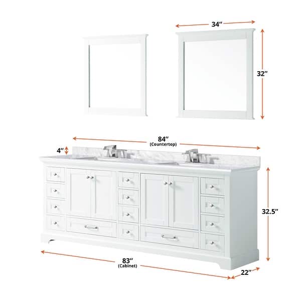 Dukes 84 in. W x 22 in. D Navy Blue Double Bath Vanity - Bed Bath ...