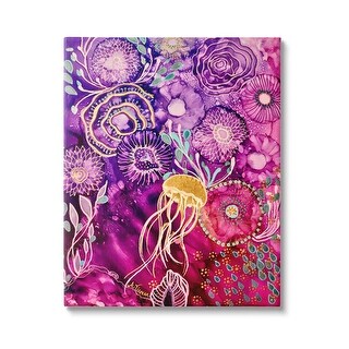 Stupell Abstract Sea Life Patterns Canvas Wall Art Design by Amy Tieman ...