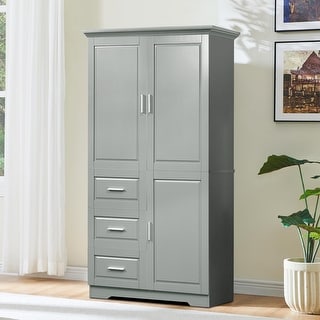 Modern Minimalist Wooden Tall Wardrobe Armoire, for Indoor Use - Bed ...