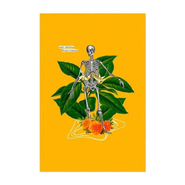 Skeleton Bones Collage Floral Botanical Art Print/Poster - Bed Bath ...