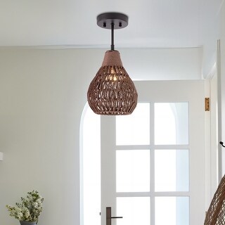 Maxax Semi Flush Mount With Paper Accent - Bed Bath & Beyond - 37366156