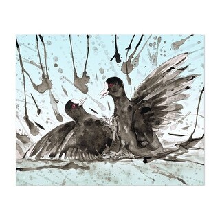 Fighting coots Illustrations Animals Bird Birds Art Print/Poster - Bed ...