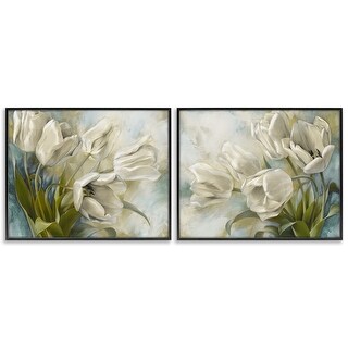 Stupell Tulips Curved Left & Right Framed Giclee Art Design By Igor ...