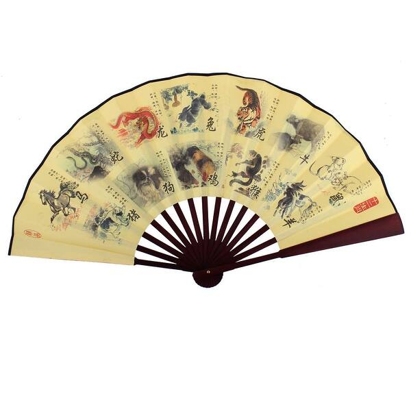Home Decor Chinese Zodiac Chinese Poems Pattern Summer Folding Cooling ...