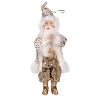 9" Gold Santa Claus Christmas Doll Collectible Figurine - Bed Bath ...