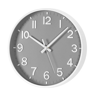 Wall Clock 12 Inch Battery Operated Indoor Bedroom Kitchen - Bed Bath ...