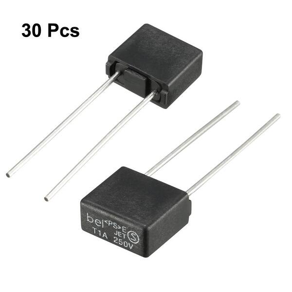 30Pcs DIP Mounted Miniature Square Slow Blow Micro Fuse T1A 1A 250V ...