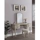Poundex Vanity Set with Stool - Bed Bath & Beyond - 37000883