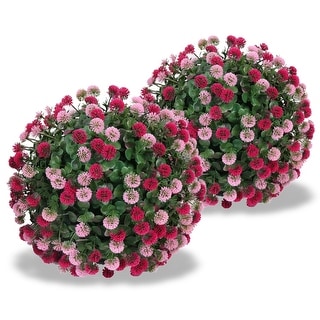 Artificial Clover Eucalyptus Orb Topiary Ball with UV Protection 14.5 ...