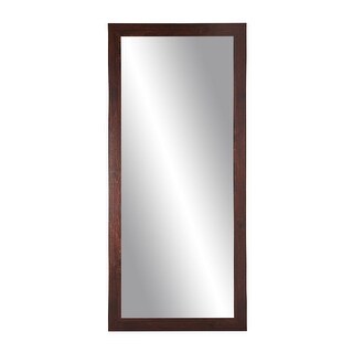 BrandtWorks Walnut Brown 32 x 71 - Inch Tall Rectangular Mirror - Bed ...