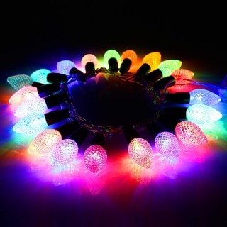 20 LEDs Colored String Lights, 7.22ft, Battery Powered, Two Modes - Bed ...