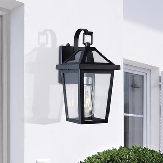 Maxax Black Metal Outdoor Wall Light - Bed Bath & Beyond - 40472199