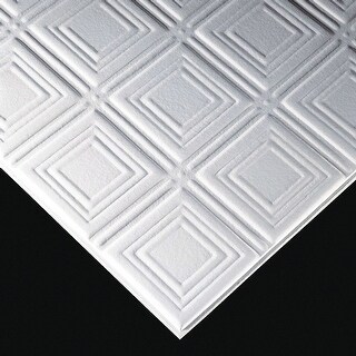 Ceiling Tile: Tincraft, 24 in Lg, 24 in Wd, Flush Tegular Edge, 9/16 in ...