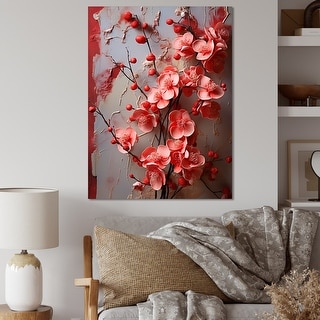 Designart "Pink Konini Tree Fuchsia I" Fuschia Wall Art Print Pink ...