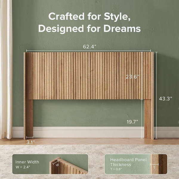 Fluted headboard store