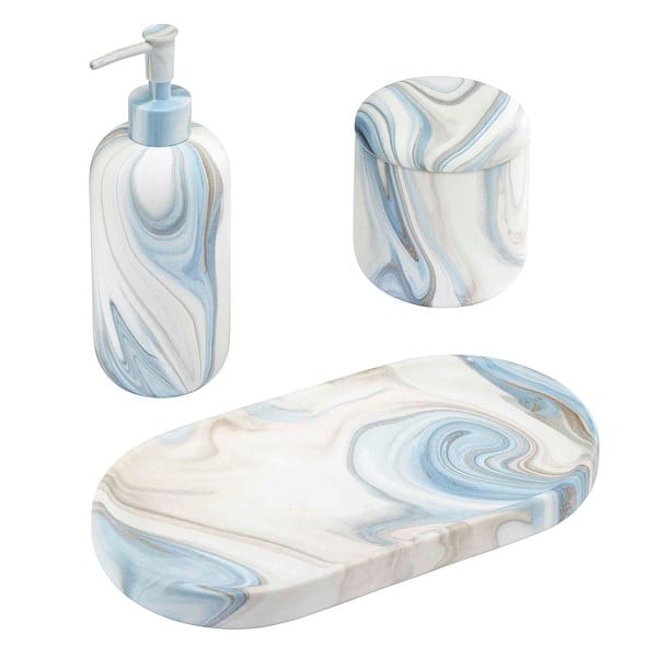 Avanti Waves 3 Pc Bath Accessory Set - Bed Bath & Beyond - 40042982