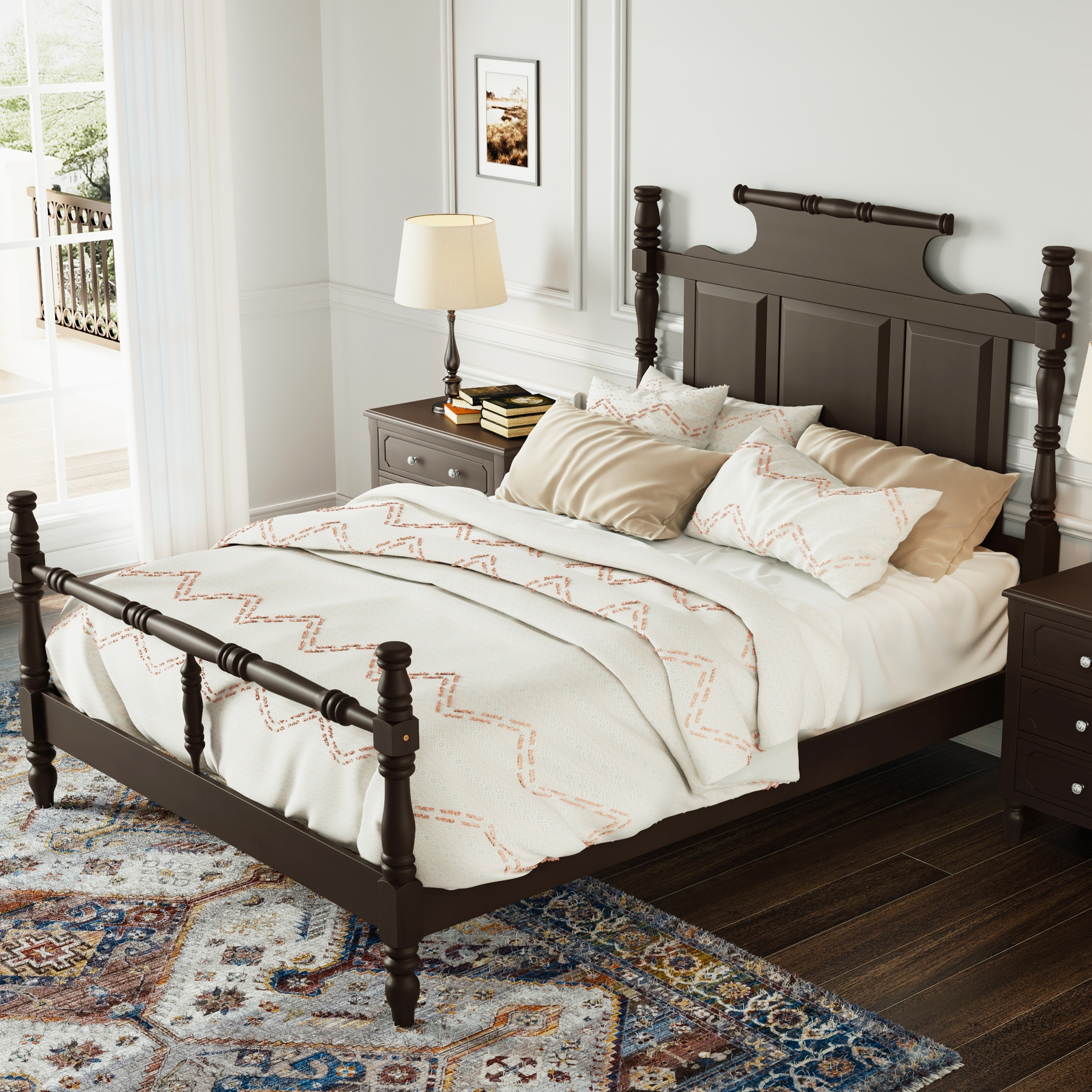 Mid century four poster bed store