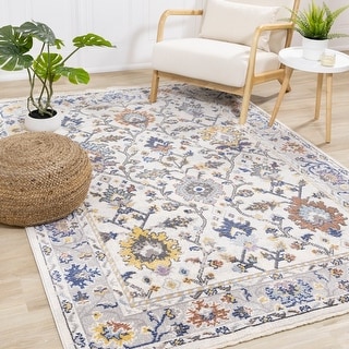 Eldon Blue Pink Yellow Traditional Rug - Bed Bath & Beyond - 36760730