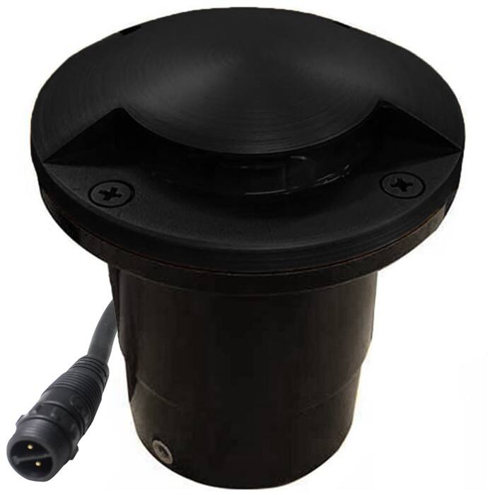 12V Composite In Ground Well Light w/ Cast Brass One Leaf Cover - On ...