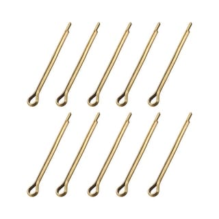 Split Cotter Pin - mm x mm Solid Brass 2-Prongs Gold Tone 10Pcs - Bed ...