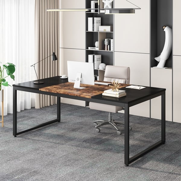 70.8 Inch Modern Executive Desk Large Computer Desk Writting Desk - Bed ...